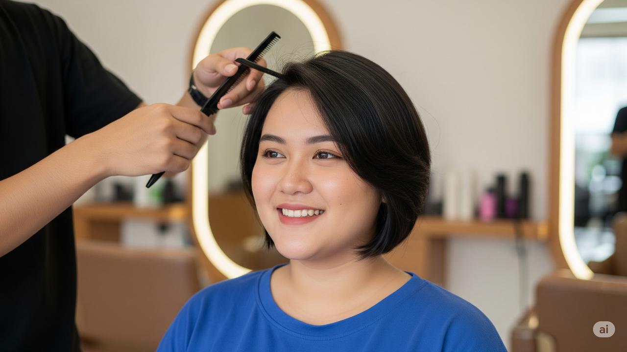 7 Model Rambut Bob Pendek untuk Wajah Bulat dan Gemuk yang Bikin Wajah ...