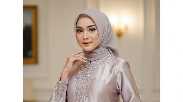 9 Model Gamis Satin Premium Tampil Mewah di Acara Spesial, Bikin ...