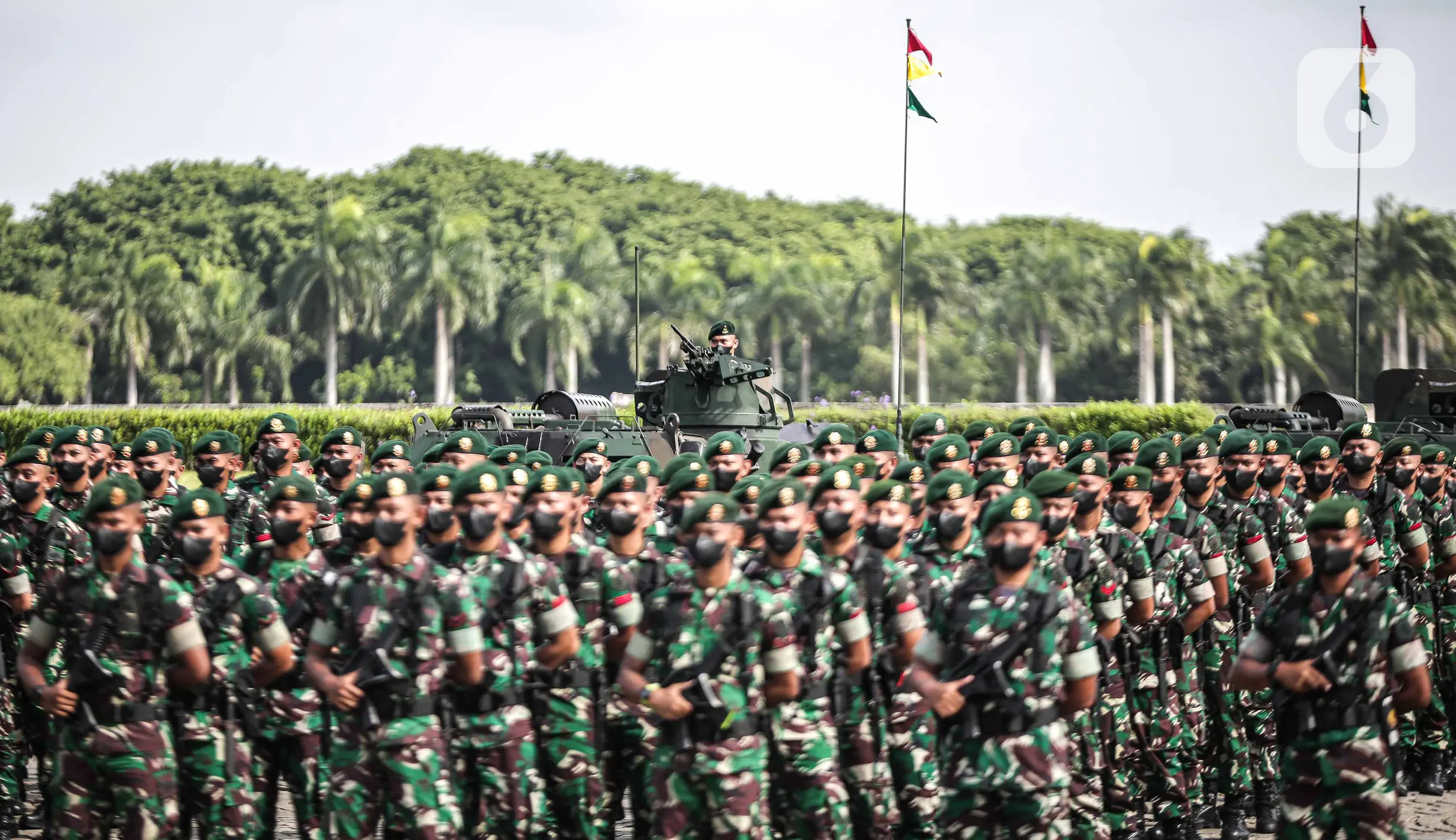 FOTO: TNI AD Gelar Apel Pasukan di Monas - Foto Liputan6.com