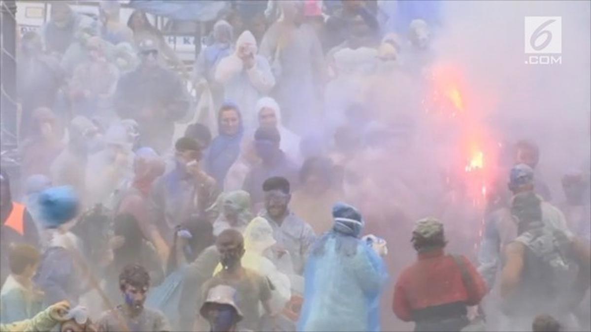 VIDEO: Color War, Warnai Festival Perang di Yunani - Lifestyle Liputan6.com