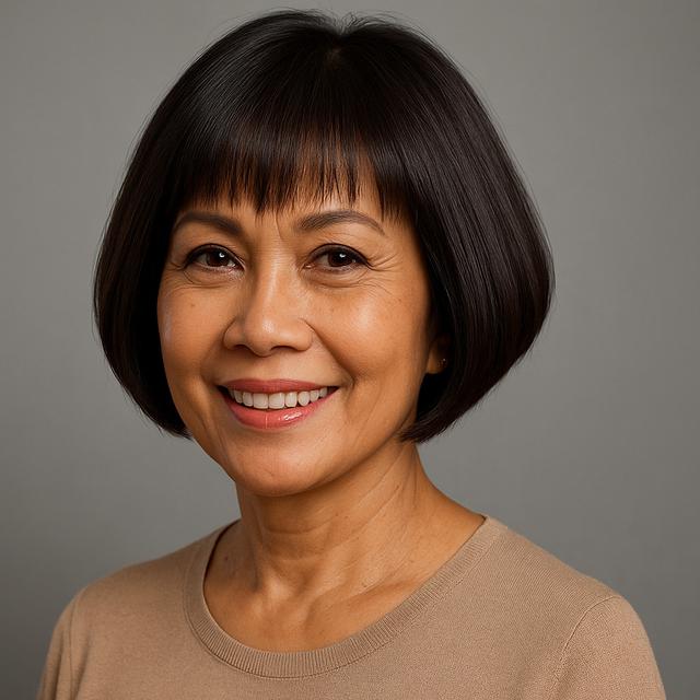 14 Model Rambut Bob Nungging Pendek untuk Ibu-ibu 50 Tahun di 2025 ...