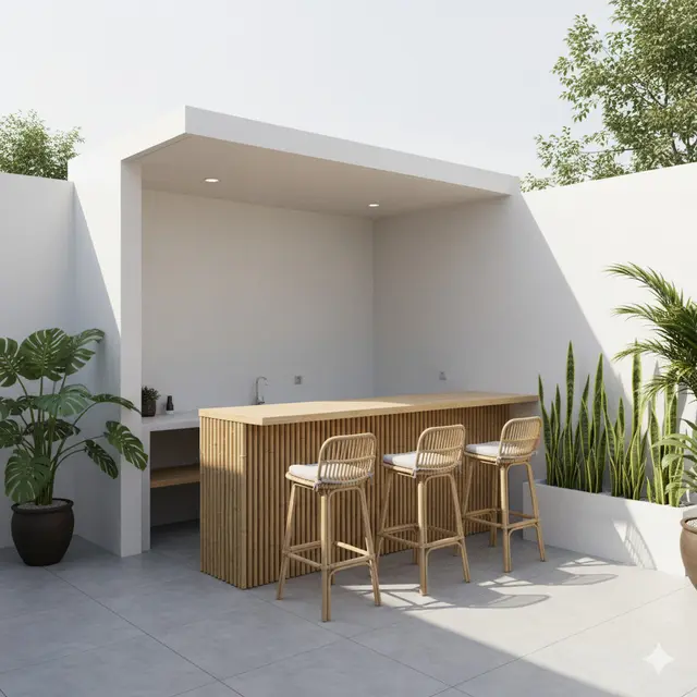 10 Model Teras Rumah Minimalis Menyatu dengan Dapur Outdoor Gaya ...