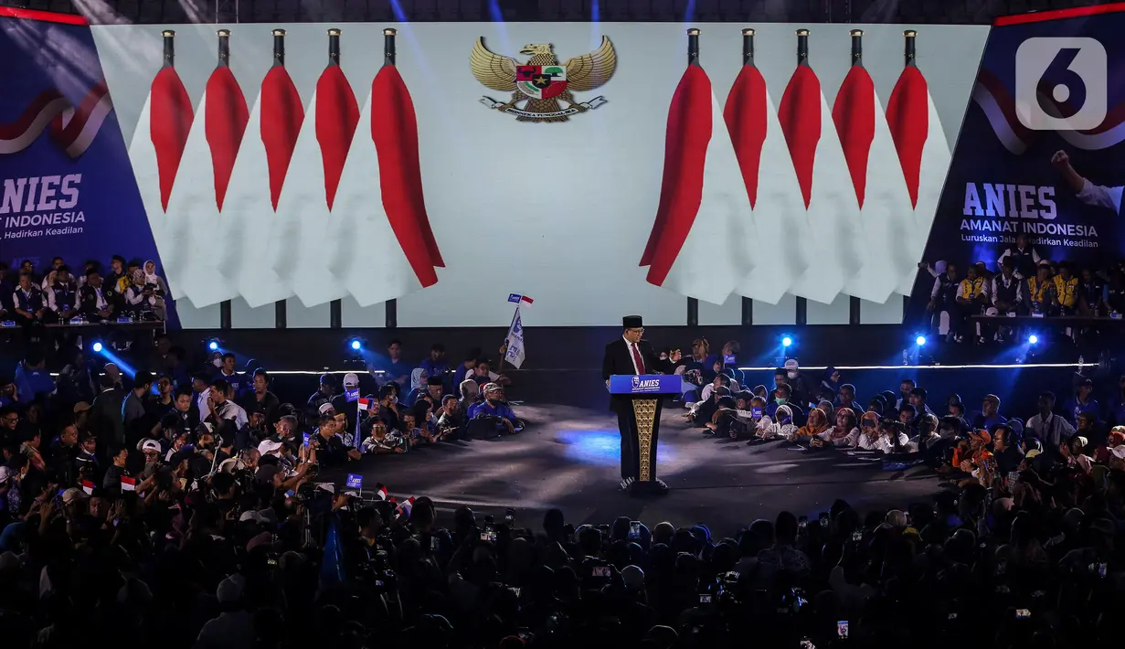 Momen Anies Baswedan Berpidato di Depan Pendukung dan Partai Politik ...