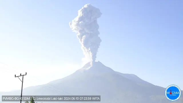 Gunung Lewotobi Laki-Laki Erupsi Lagi, Semburkan Abu Vulkanik Setinggi 800 Meter - Regional ...