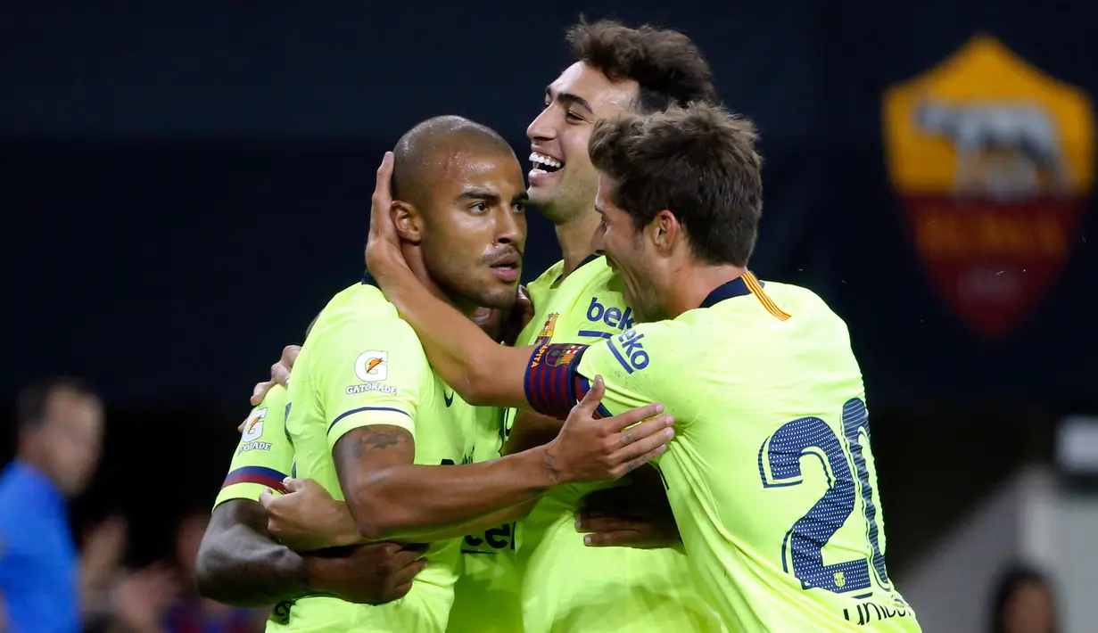 FOTO: AS Roma Permalukan Barcelona di ICC 2018 - Foto Liputan6.com