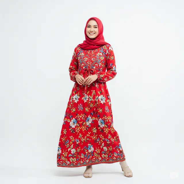 9 Model Baju Gamis Motif Bunga Terbaru yang Wajib Kamu Coba di Tahun ...