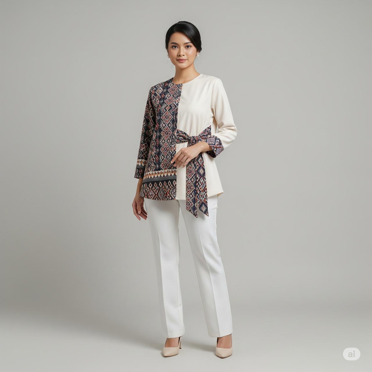9 Model Baju Tenun Kombinasi Kain Polos, Panduan Lengkap untuk Gaya ...