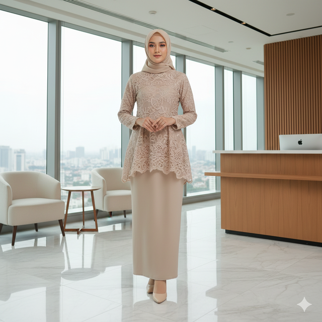7 Model Gamis Formal Wanita dengan Kesan Pejabat Rapi, Elegan, dan ...