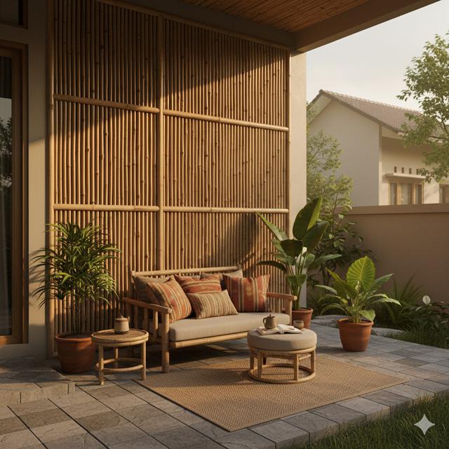 7 Desain Teras Rumah Tropis Bahan Bambu ala Vila Bali, Serasa Liburan ...