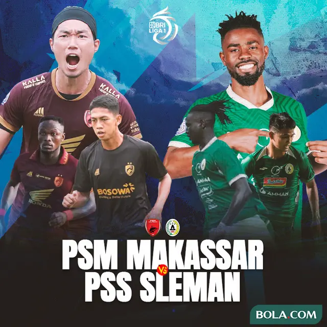 Duel Antarlini PSM Makassar Vs PSS Sleman di BRI Liga 1: Sama-sama Paceklik Kemenangan ...