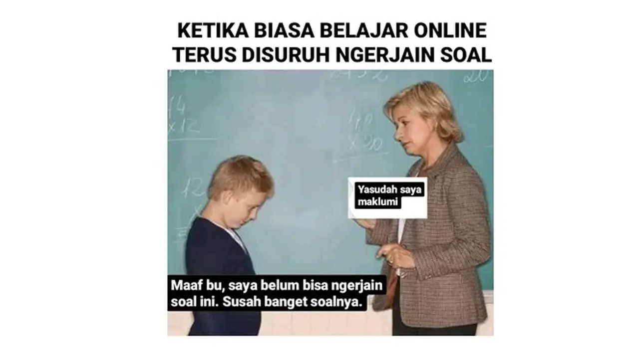 7 Meme Siswa Jalani Sekolah Online Ini Bikin Ngelus Dada - Hot Liputan6.com