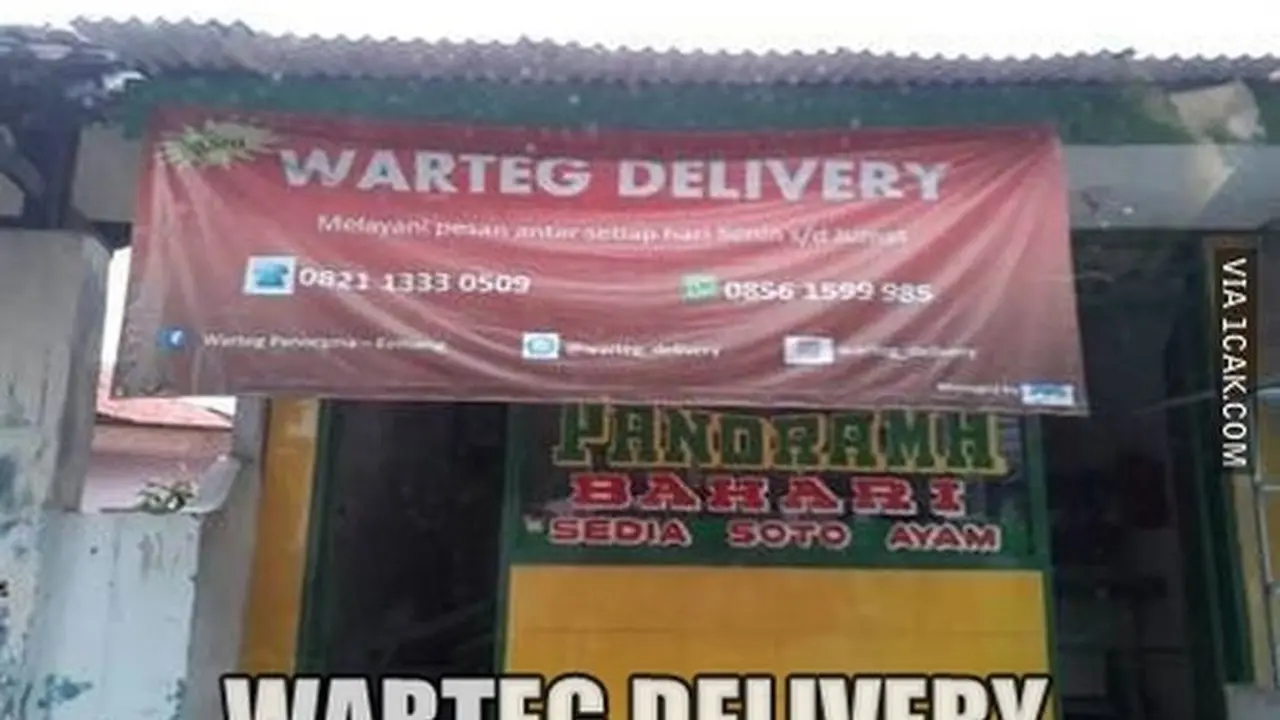 6 Cara Promosi Warteg Ini Nyeleneh Banget, Bikin Tepuk Jidat - Hot Liputan6.com
