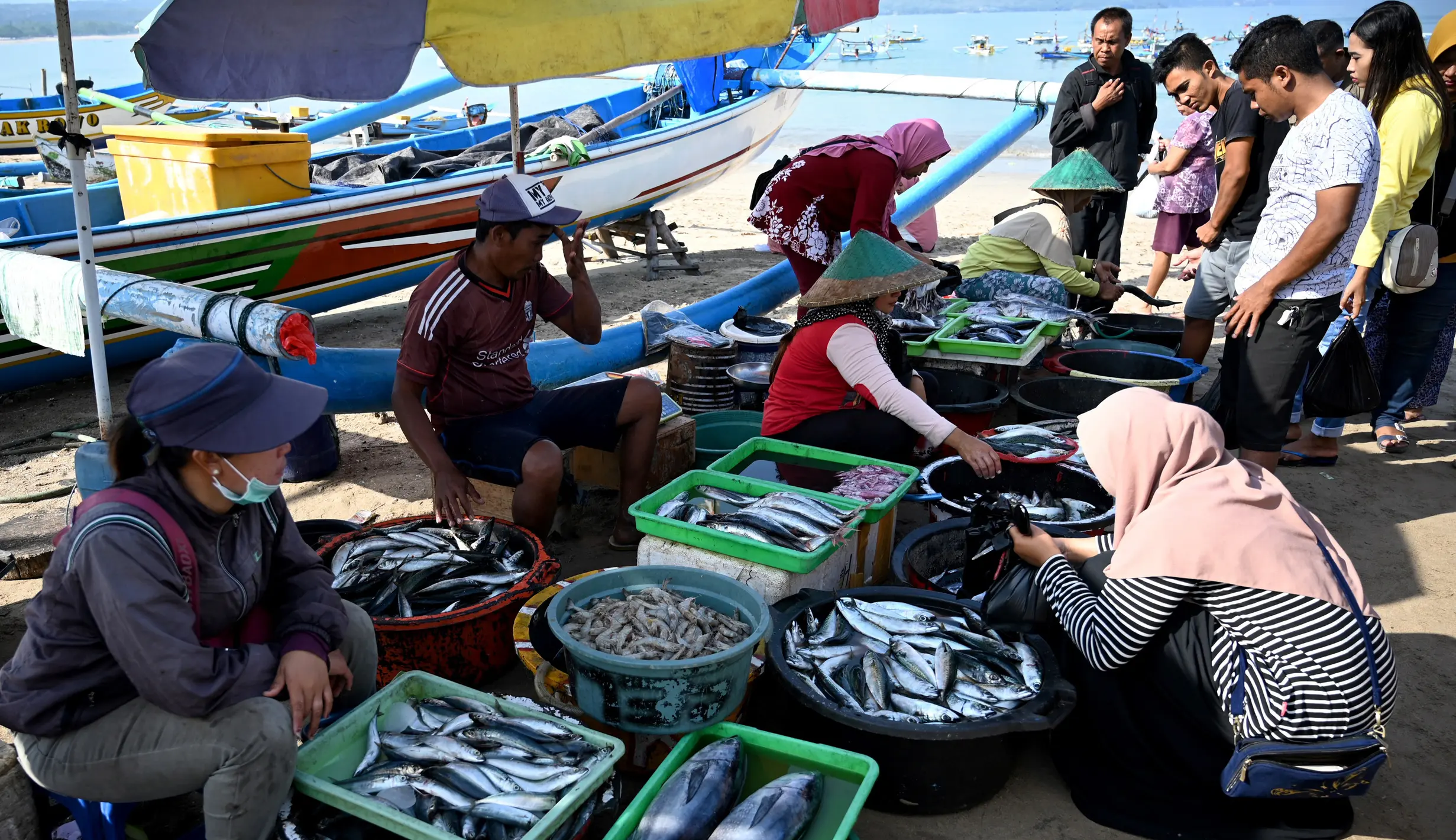FOTO: Berburu Hasil Laut di Pasar Ikan Kedonganan Bali - Foto Liputan6.com