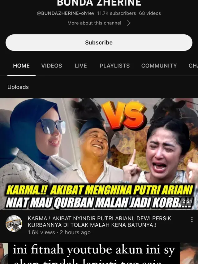 Dewi Perssik Jadi Korban Fitnah di YouTube Imbas Polemik Sapi Kurban: Bakal Saya Tindak Lanjuti ...
