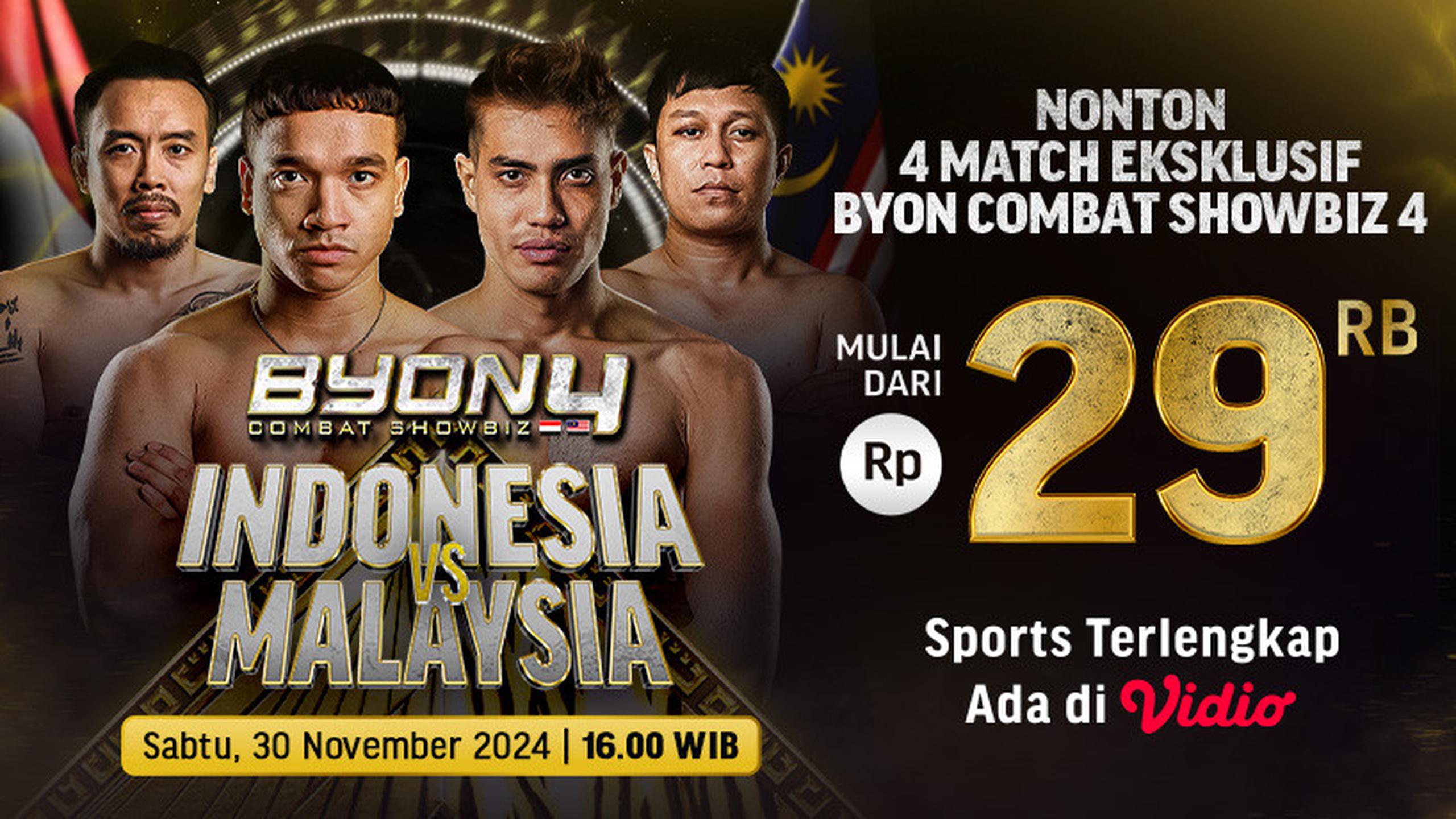 Live Streaming Pertandingan Byon Combat Showbiz Vol 4 di Vidio