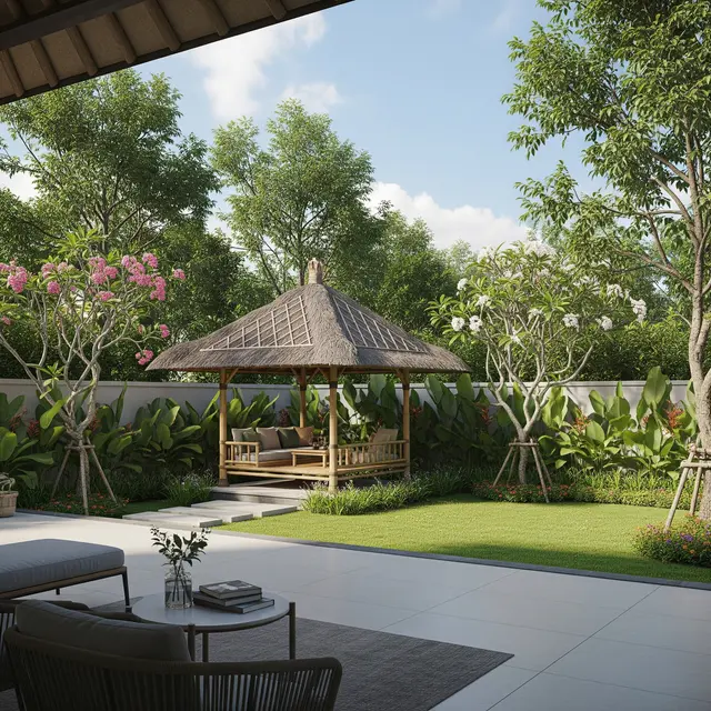 9 Model Teras Rumah Luas dengan Konsep Gazebo Keluarga, Area Santai ...