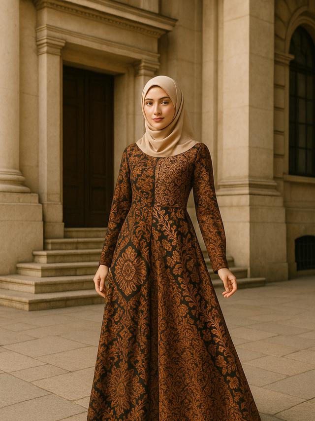 9 Model Baju Batik Syar’i Elegan Motif Klasik yang Stylish dan Cocok ...