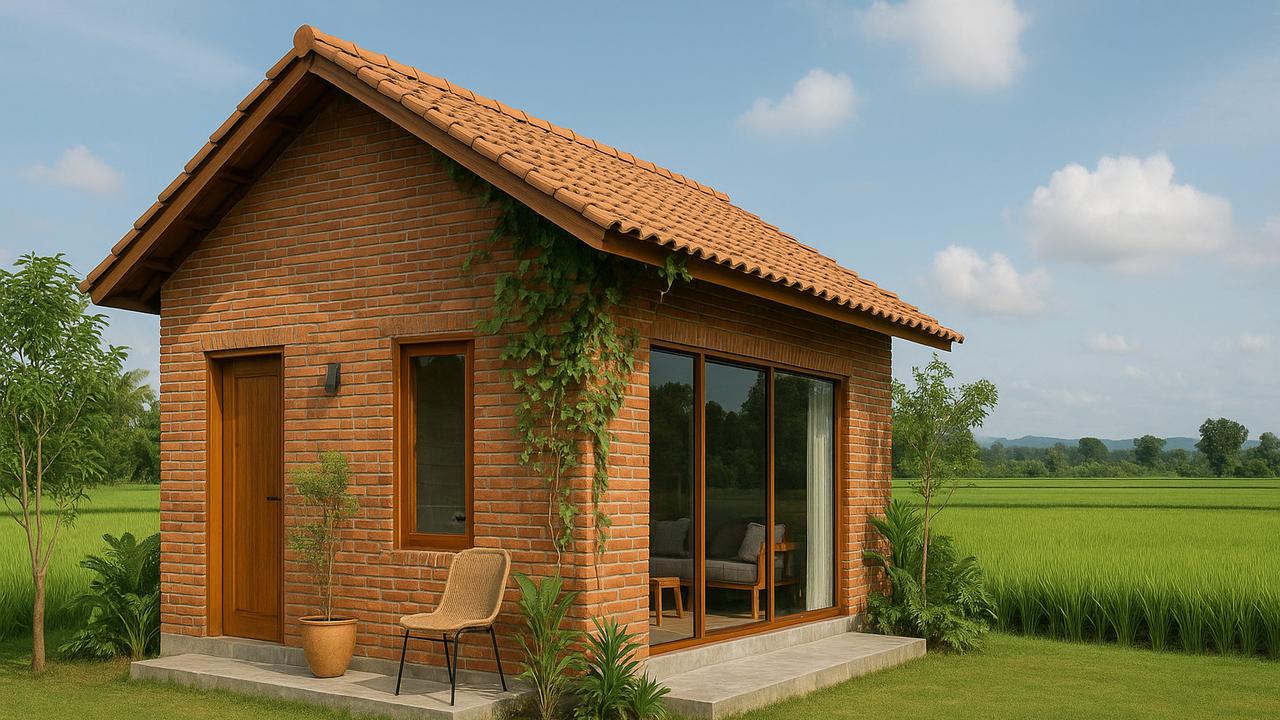 11 Gambar Rumah Sederhana Tepi Sawah yang Minimalis dan Cantik, Asri dan Menawan