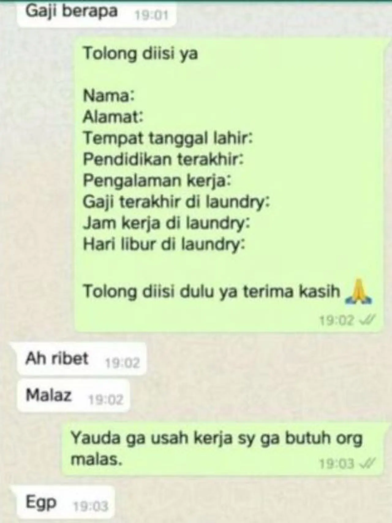 6 Chat Pelamar Kerja Tanya Gaji ke HRD Ini Bikin Geregetan - Hot Liputan6.com