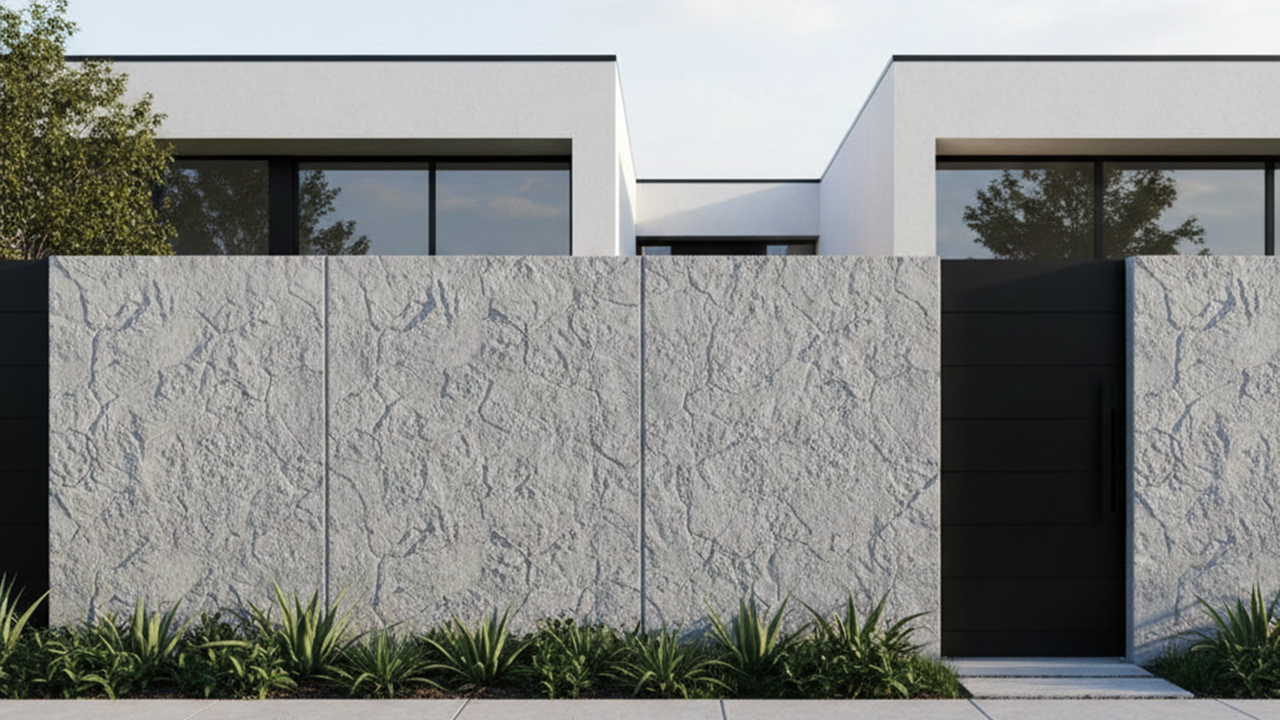 10 Model Pagar Beton Minimalis dengan Desain Tinggi yang Privat dan ...