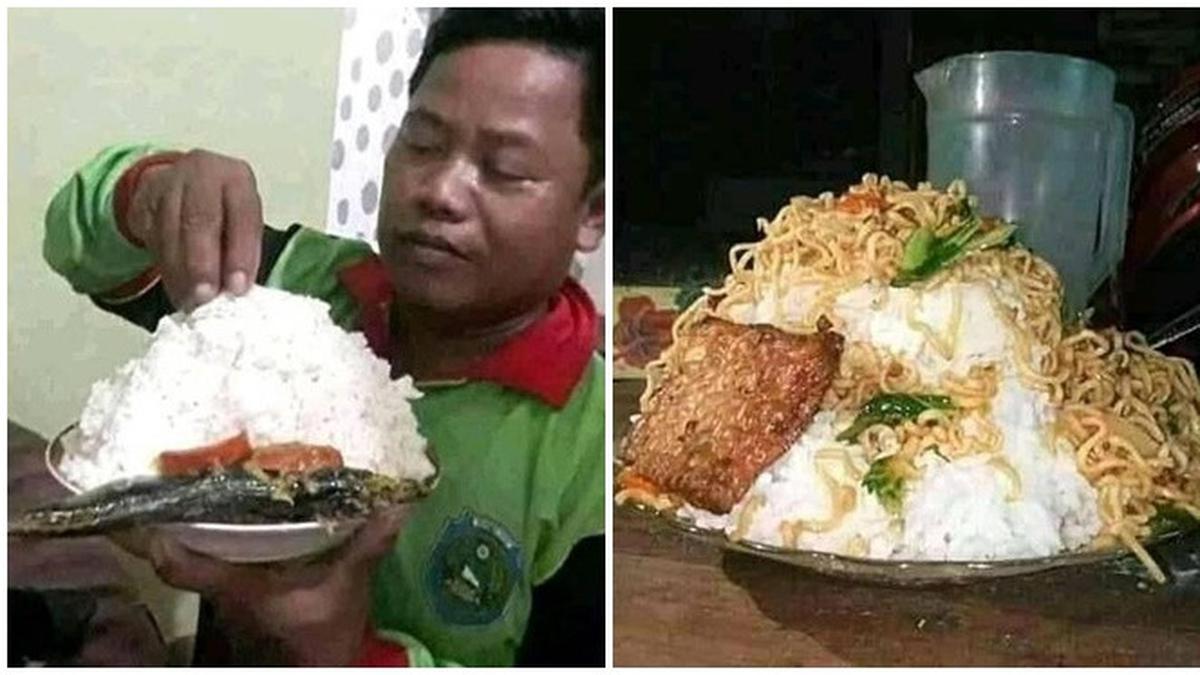 6 Potret Makanan Porsi Kuli ala Warganet Ini Bikin Geleng Kepala