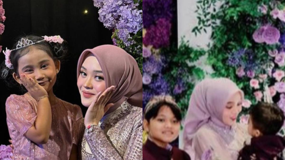 6 Tampil Serasi Dua Adik Sambung Hadir di Pernikahan Rizky Febian dan ...