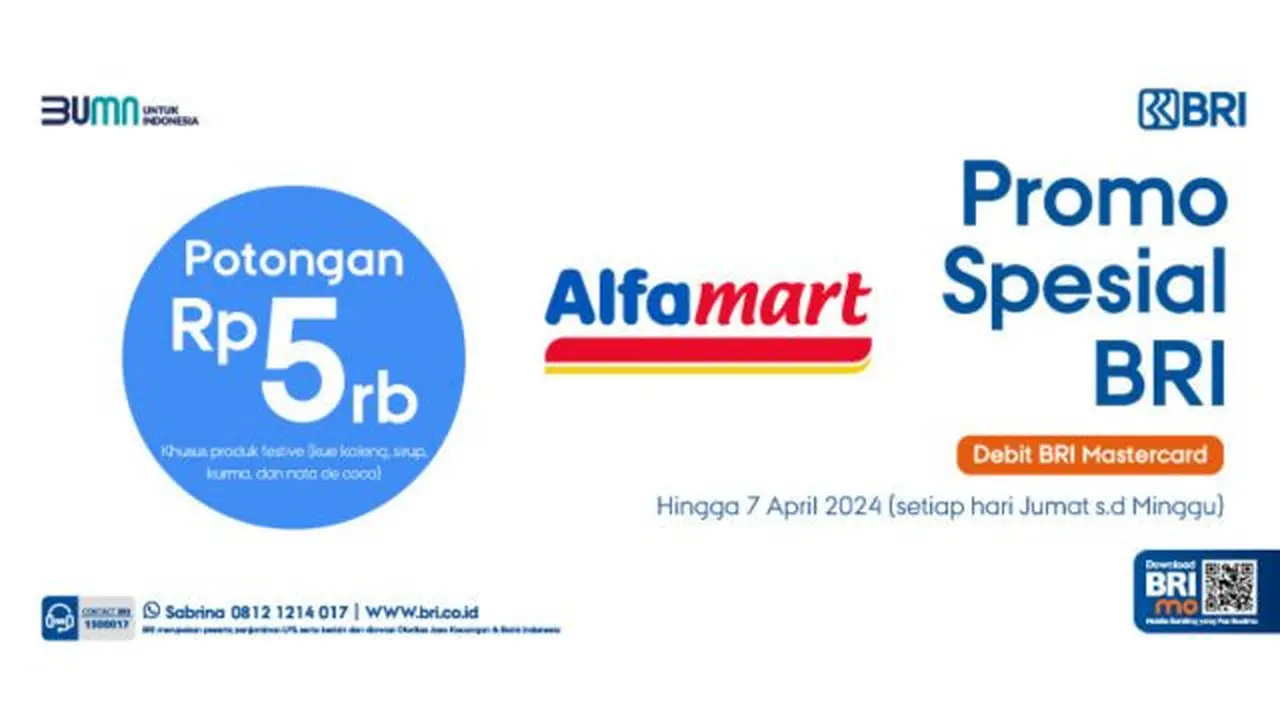 Belanja Puas dan Harga Pas di Alfamart dengan Promo BRI, Catat ...