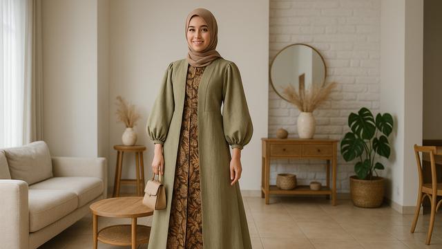 7 Model Gamis Batik Blazer Panjang yang Anggun dan Modern untuk ...