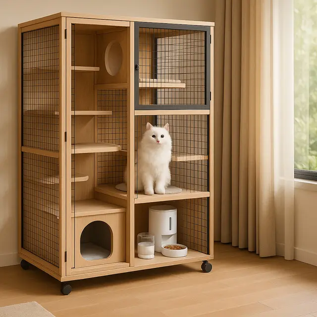 8 Inspirasi Desain Kandang Kucing Indoor Tingkat yang Unik, Desain Ini ...