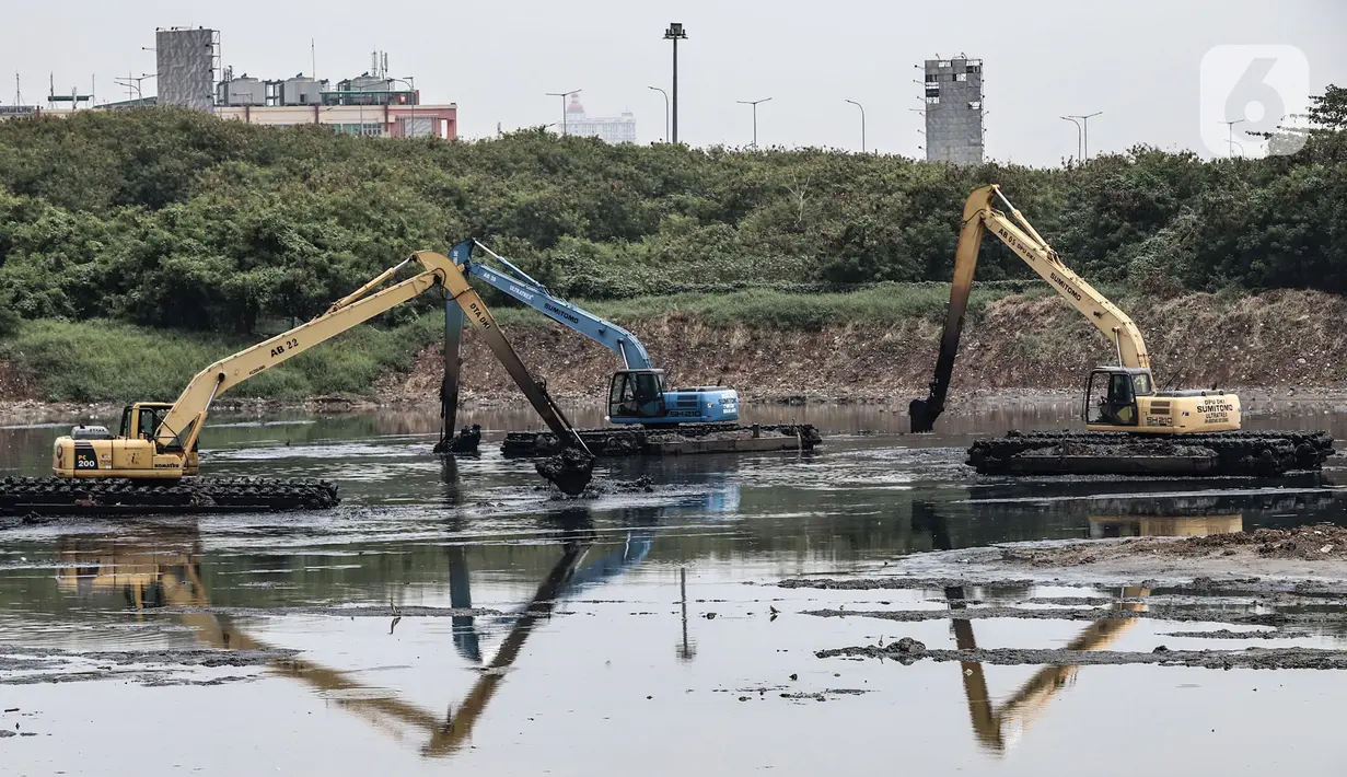 FOTO: Gerebek Lumpur Waduk Ria Rio - Foto Liputan6.com
