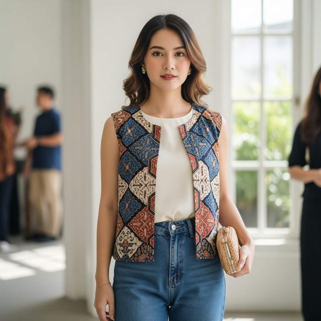 10 Rekomendasi Outer Batik Wanita Pendek Motif Etnik untuk Santai ...
