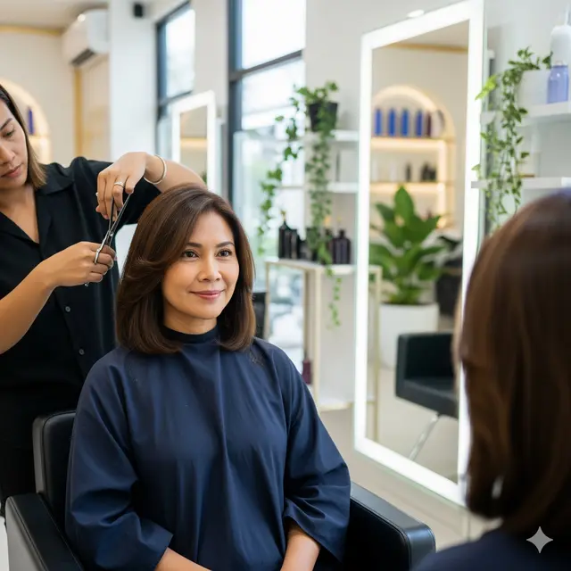 12 Potongan untuk Rambut Tipis Ibu-Ibu 50 Tahun, Praktis, Awet Muda ...