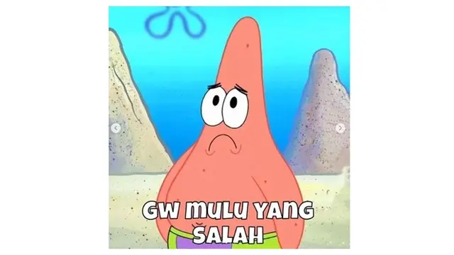 6 Meme Lucu Pakai Gambar Patrick Ini Bikin Overthinking, Galau Banget ...