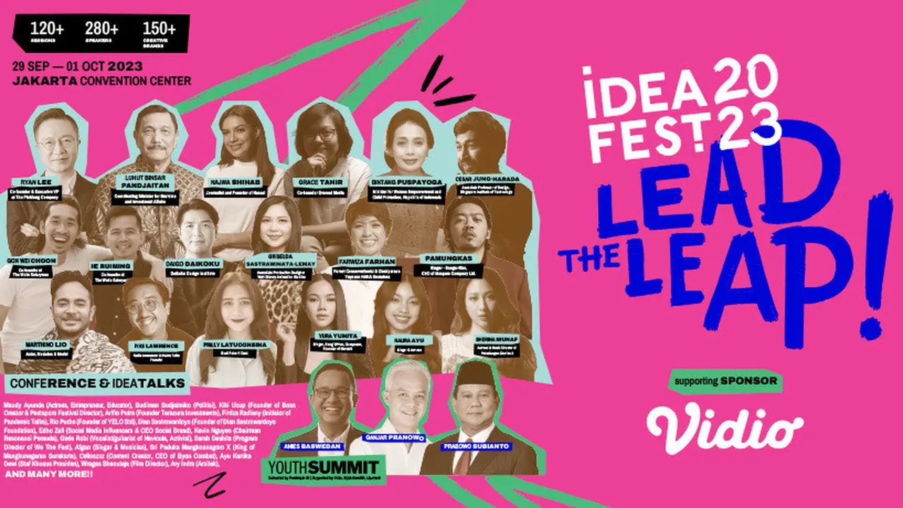 Saksikan IdeaFest 2023, Spesial Hadirkan Anies Baswedan dan Ganjar ...