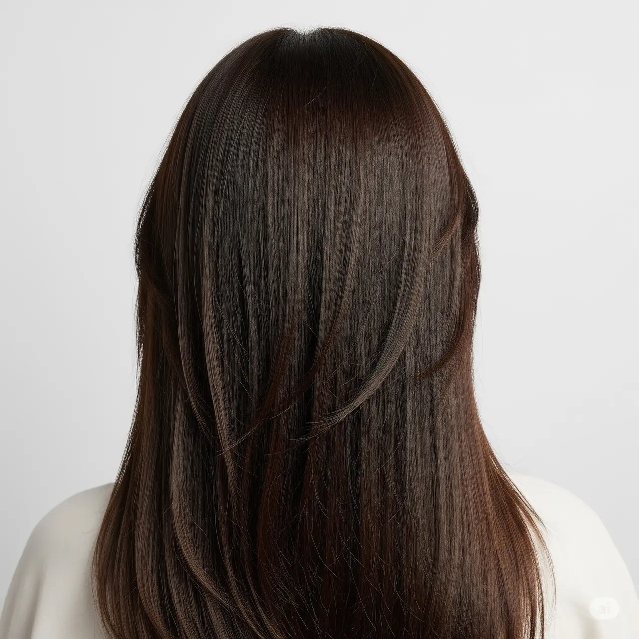 6 Model Rambut Layer Panjang Lurus Tampak Belakang yang Sedang Tren ...