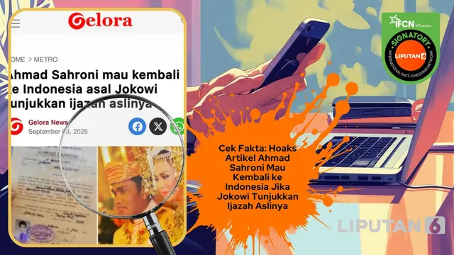 Cek Fakta: Hoaks Artikel Ahmad Sahroni Mau Kembali ke Indonesia Jika Jokowi Tunjukkan Ijazah ...