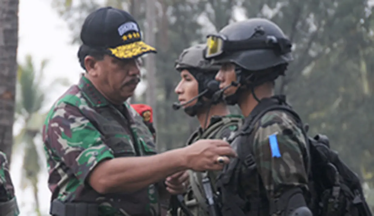 Panglima TNI Tutup Latihan Gultor di Pulau Sangiang - Foto Liputan6.com