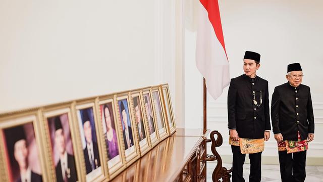 6 Potret Ma'ruf Amin Pisah Sambut dengan Gibran Rakabuming Raka, Sempat ...