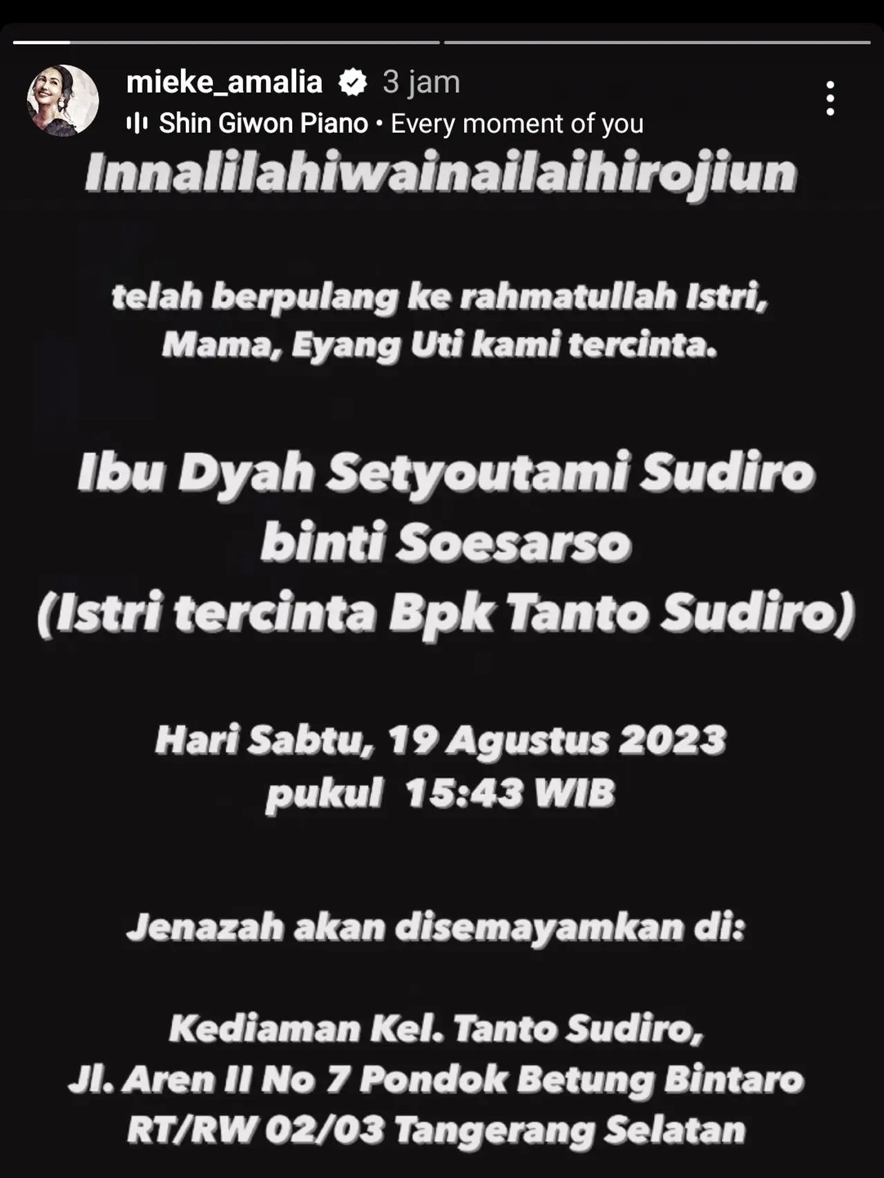 Tora Sudiro Berduka, Ibunda Tercinta Meninggal Dunia - ShowBiz Liputan6.com