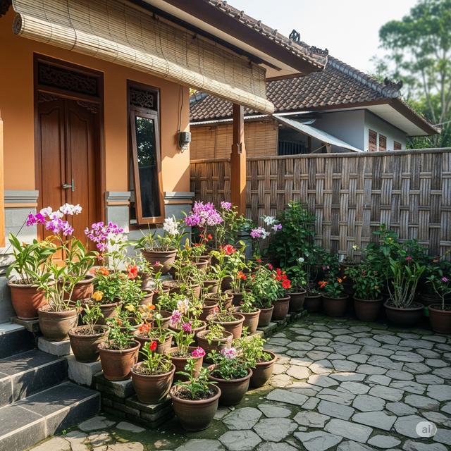 10 Cara Menata Bunga di Teras Rumah Sederhana 2025, Tampak Luas & Indah