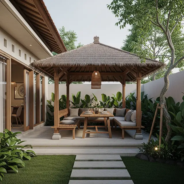 9 Model Teras Rumah Luas dengan Konsep Gazebo Keluarga, Area Santai ...