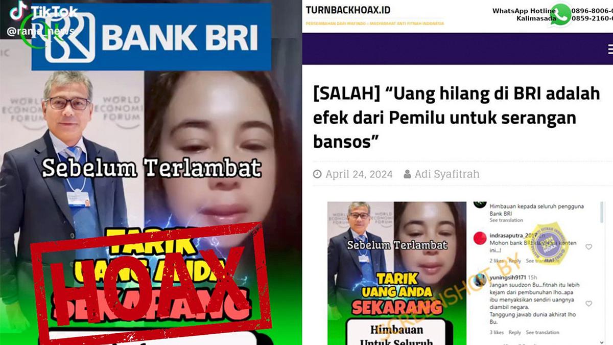 Video Uang Hilang untuk Serangan Bansos Hoaks, BRI Laporkan Pihak ...