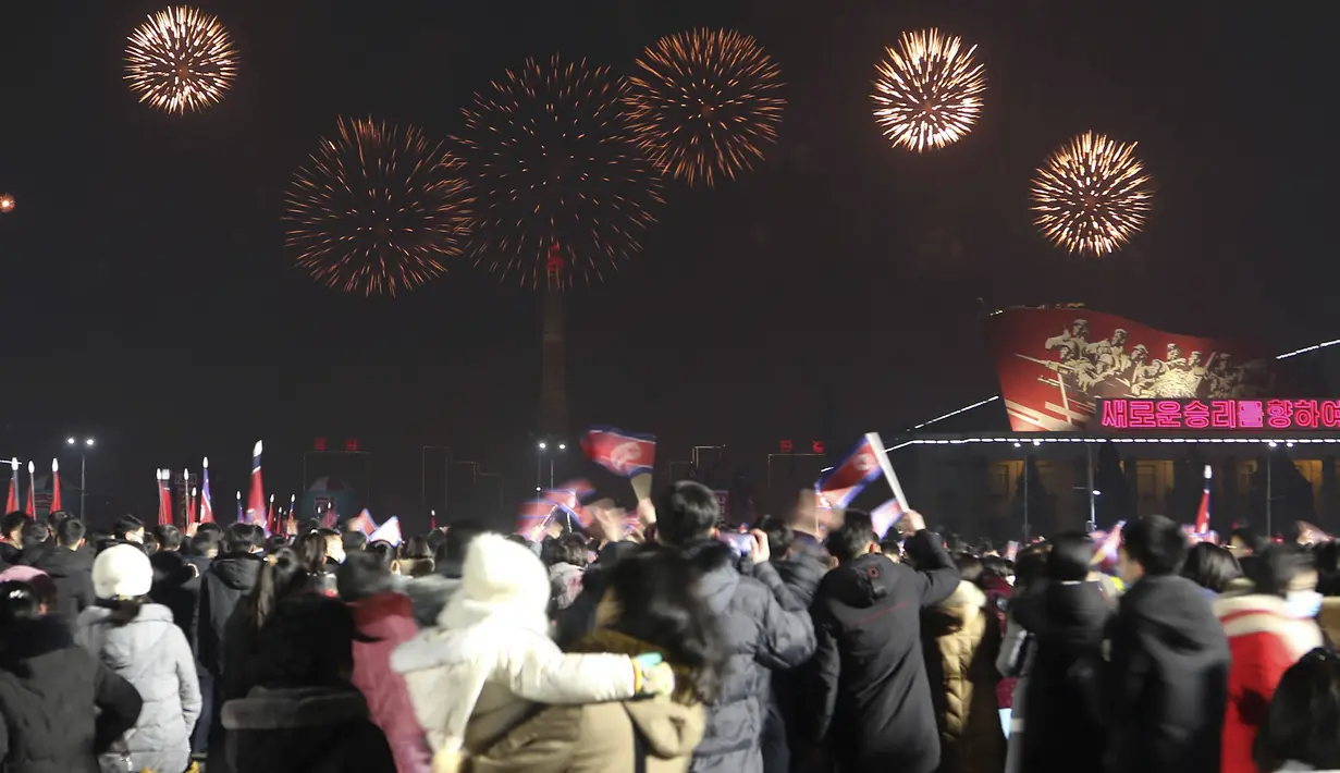 Suasana Perayaan Tahun Baru di Korea Utara - Foto Liputan6.com