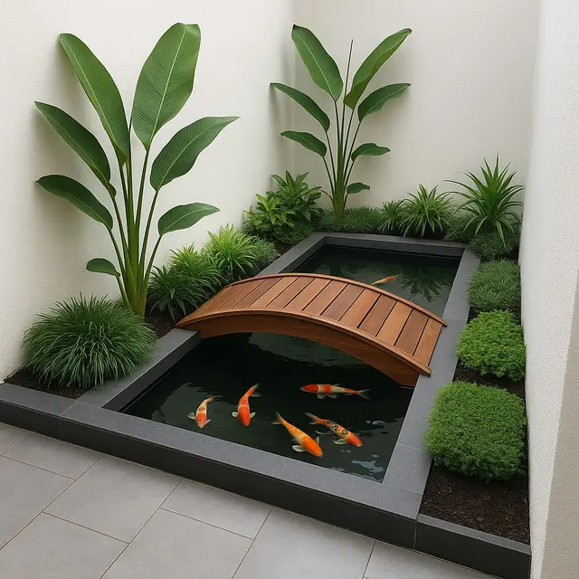 8 Desain Kolam Ikan dan Taman Minimalis di Area Sempit, Bikin Hunian ...