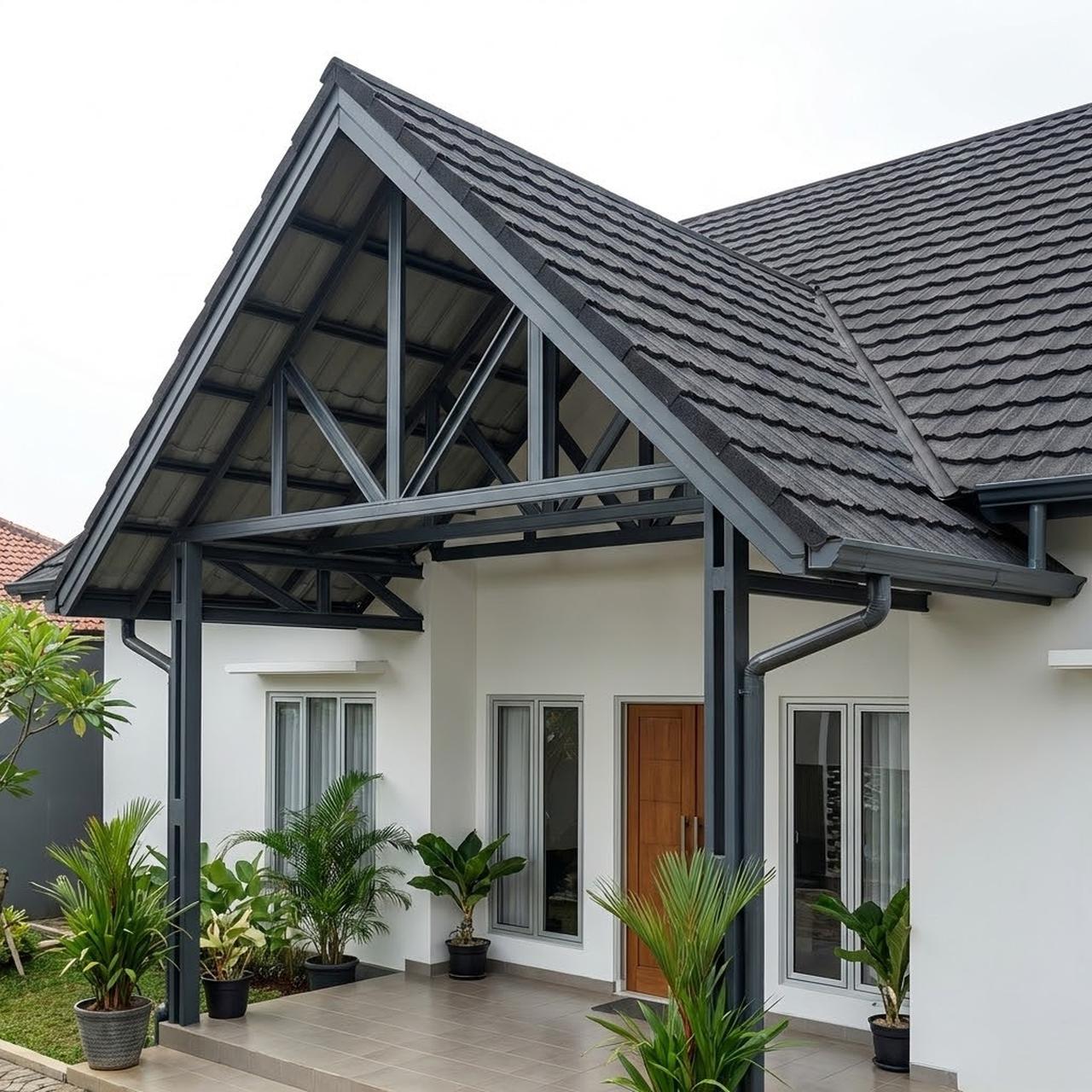 10 Model Atap Teras Rumah Baja Ringan Minimalis, dari Desain Sederhana ...