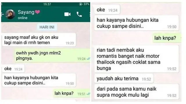 6 Chat Cewek Minta Putus ke Pacar Ini Alasannya Bikin Geleng Kepala ...