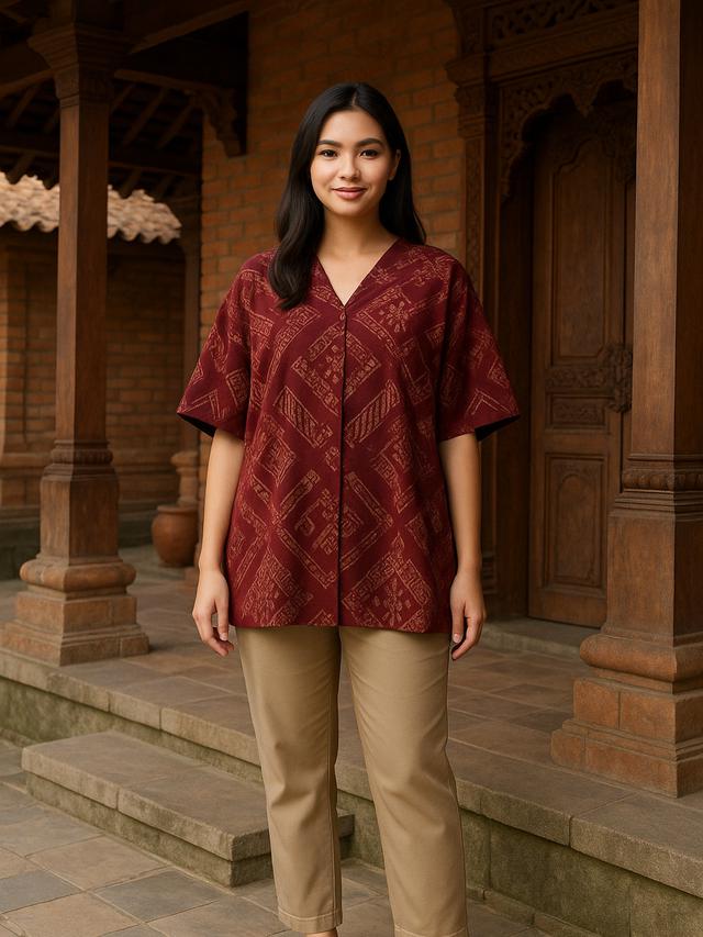 7 Model Batik Merah Maroon Wanita Terbaru yang Menarik dan Stylish