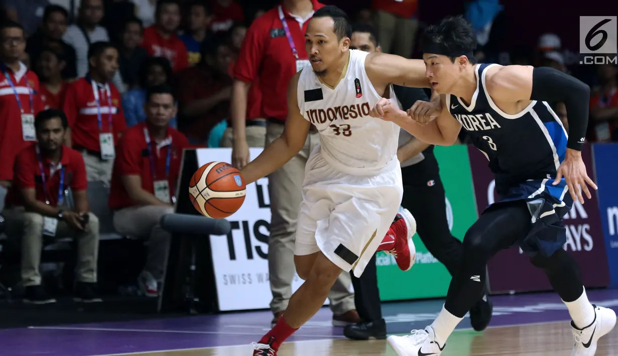 FOTO: Timnas Basket Putra Indonesia Kalah Telak dari Korea - Foto Liputan6.com
