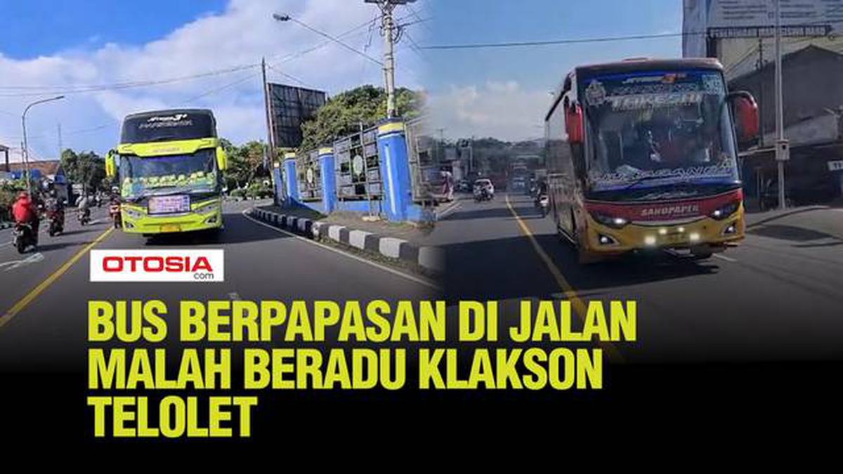 Detik-detik Bus Berpapasan di jalan Tapi Sopir Malah Beradu Mainkan ...