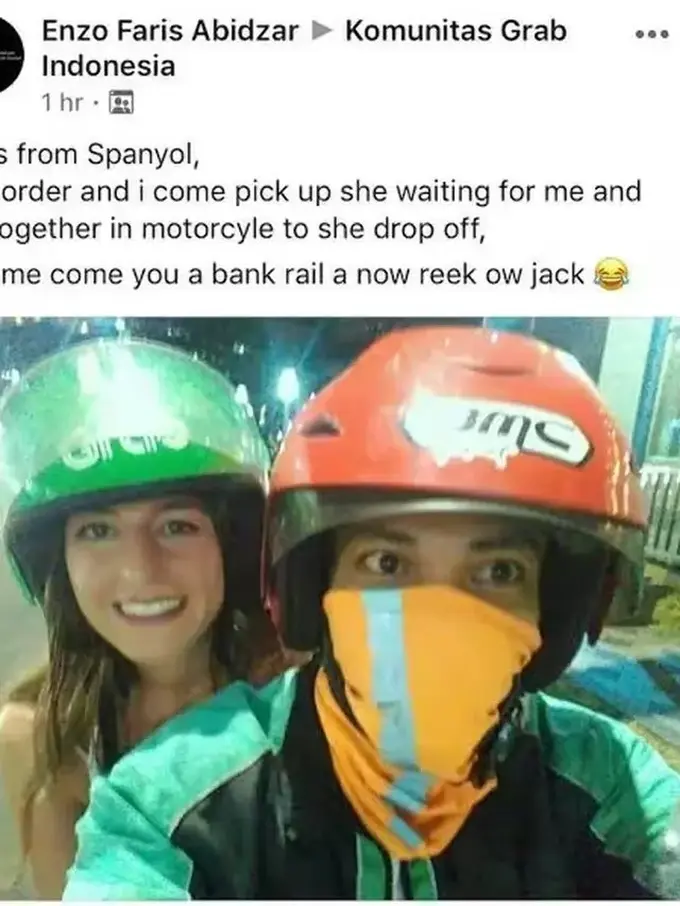 10 Potret Driver Ojol Bonceng Bule Cantik, Jadinya Kok Mesra Udah ...